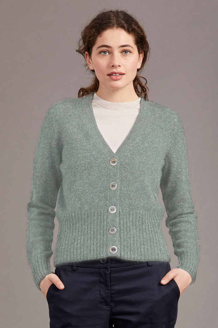 Wool Cardigan NZ Made - Merino, Possum & Cashmere